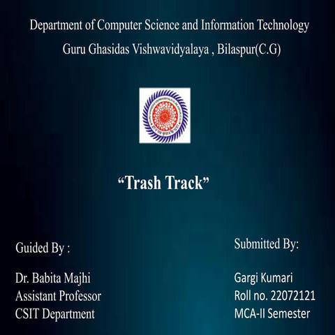 garbage management System project presentation | PPT