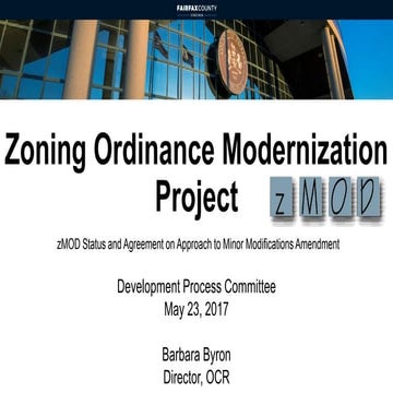 zMOD: Proposed Minor Modification Amendment | PPT