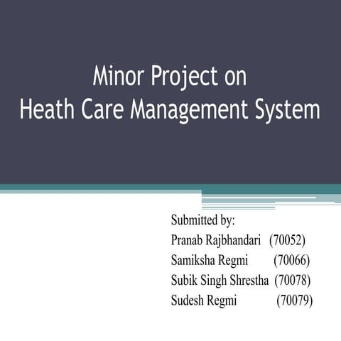 health care management system | PPTX