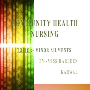 Minor ailments | PPTX