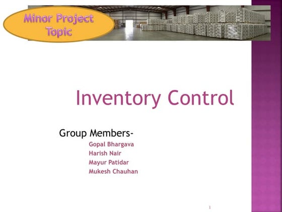 Stock take procedure | PDF