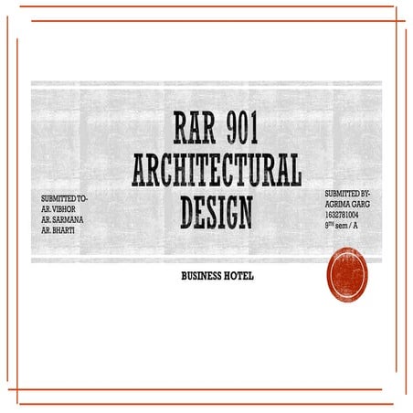 BUSINESS HOTEL CASE STUDY AND LITERATURE STUDY | PDF