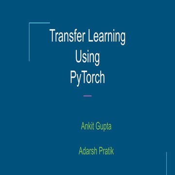 Transfer Leaning Using Pytorch Synopsis Minor Project Pptx Ppt 4302