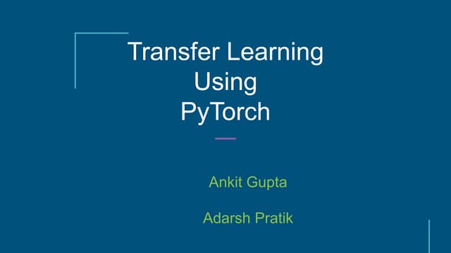 Transfer Leaning Using Pytorch Synopsis Minor Project Pptx Ppt 4302