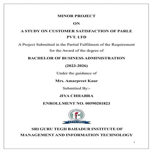 MINOR PROJECT 4rd semester parlee pvt. Ltd (3).pdf