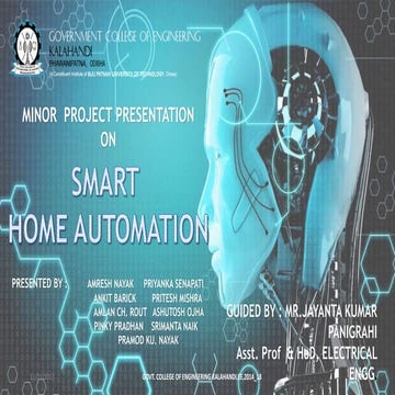 HOME AUTOMATION USING USART PPT | PPTX | Home Appliances | Home & Garden