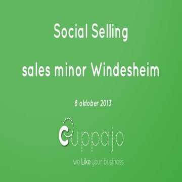 Minor sales (windesheim) - social media en content marketing B2B | PPT