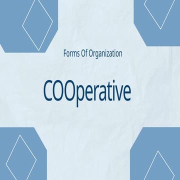 Cooperative / Forms of Organization. Ppt | PPTX | Business | Business ...