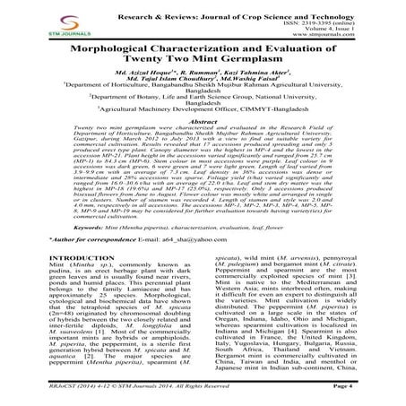 Mint characterization Journal paper | PDF