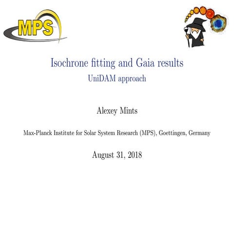 Isochrone fitting and Gaia results | PDF