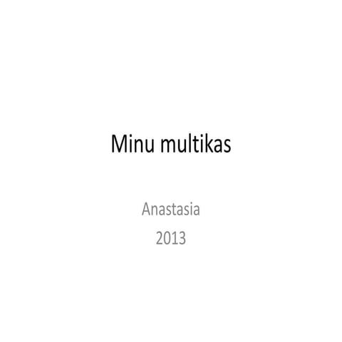 Minu multikas | PPTX