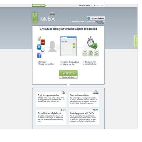 Minute box screenshots for seedcamp | PPT