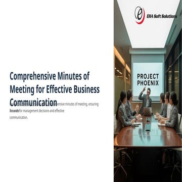 Comprehensive Minutes of Meeting for Effective Business Communication ...