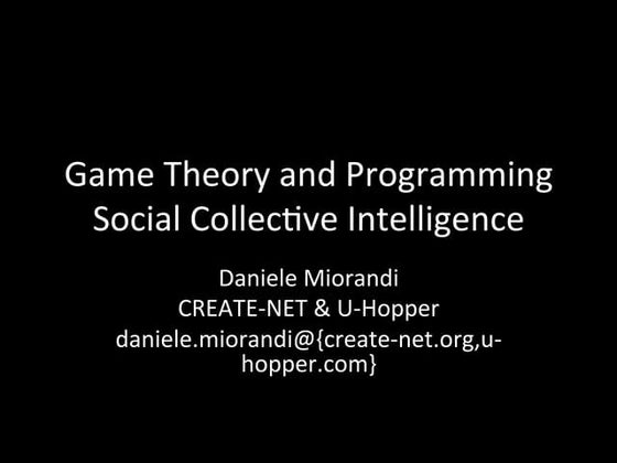 Introduction to the 1st DISCOLI workshop on distributed collective ...