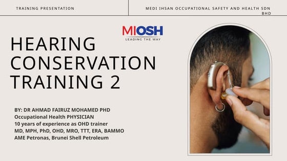 Occupational Hearing-Conservation-Training | PPTX