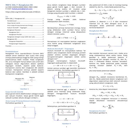 Rangkaian DC (DC Circuit) | PDF