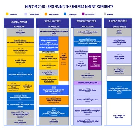 Mipcom programme-at-a-glance | PDF
