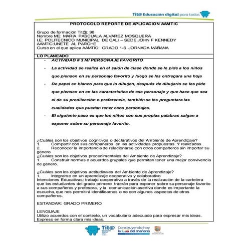 Mi personaje favorito (2) | DOCX