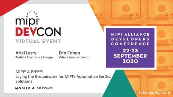 “MIPI CSI-2 Image Sensor Interface Standard Features Enable Efficient Embedded Vision Systems ...
