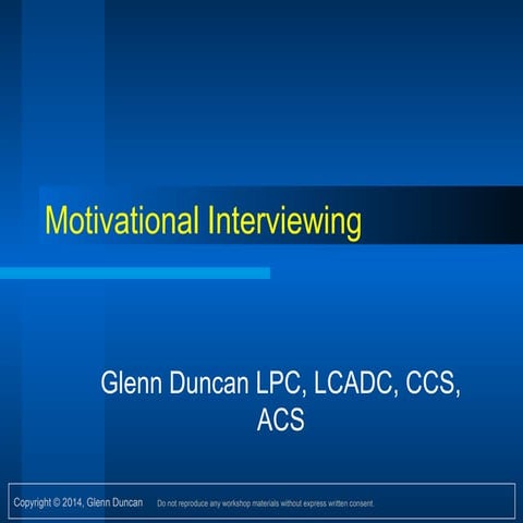 Motivational Interviewing | PPT