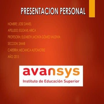 Presentacion personal | PPTX
