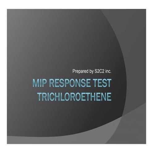Mip Response Test Trichloroethene | PDF