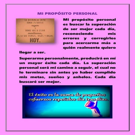 Mi propósito personal | DOCX