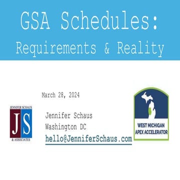GSA Schedules - Requirements And Reality | PPTX