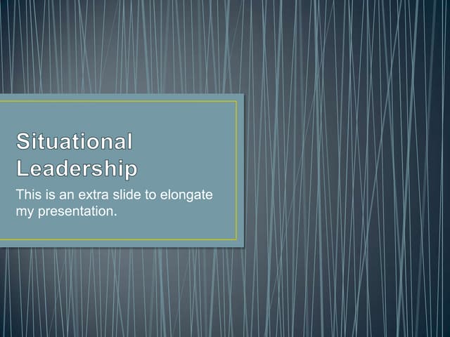 Situational Leadership | PPT
