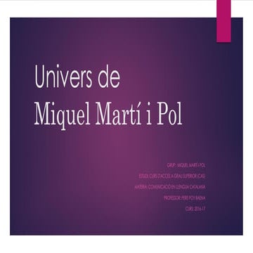 Miquel Martí i Pol | PDF