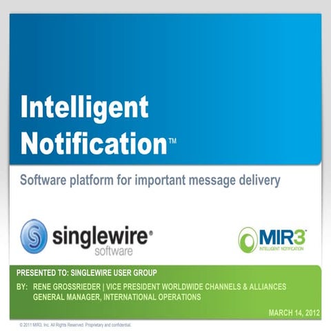 Mir3 Singlewire STUGGE Presentation | PPT