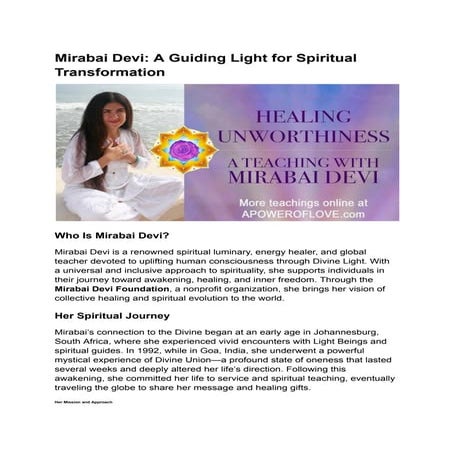 Healing Through Divine Light: A Path to Wholeness | PDF