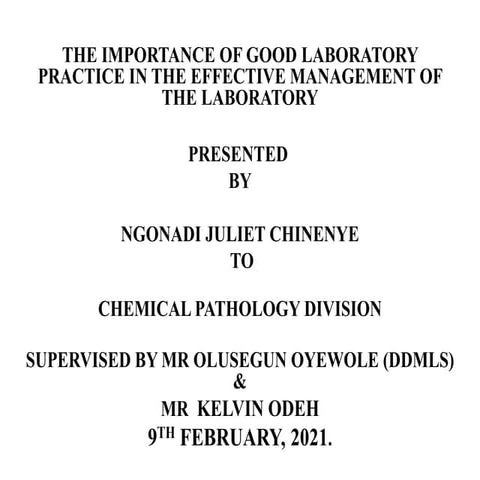 Good Laboratory Practice Glp Pptx Pptx