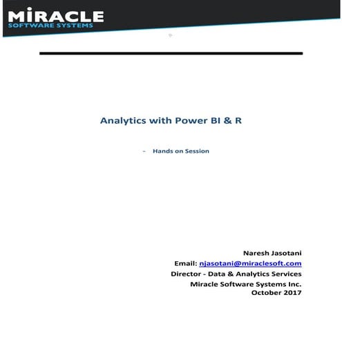 Analytics with Power BI and R | PDF