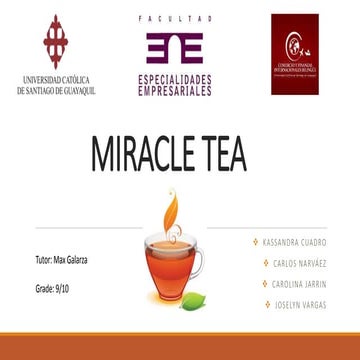 Miracle tea logistics tutory | PPTX