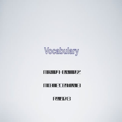 Ap Lit Vocabulary | PPT