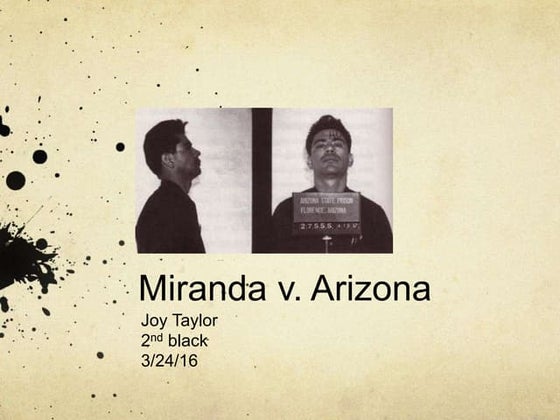 Miranda v arizona (1966) | PPT