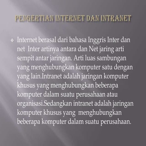 Mira wati 9 f pengertian internet dan intranet | PPT