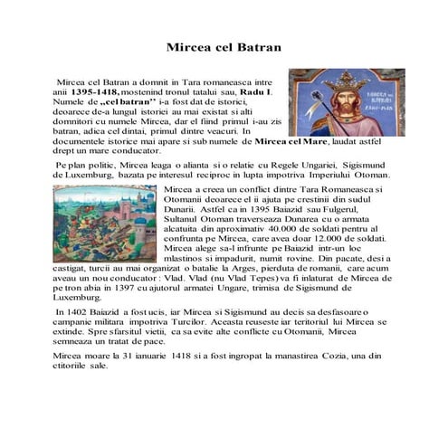 Mircea cel batran | PDF