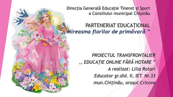 PROIECT DE PARTENERIAT TRANSFRONTALIER „Educație online fără hotare” | PPT