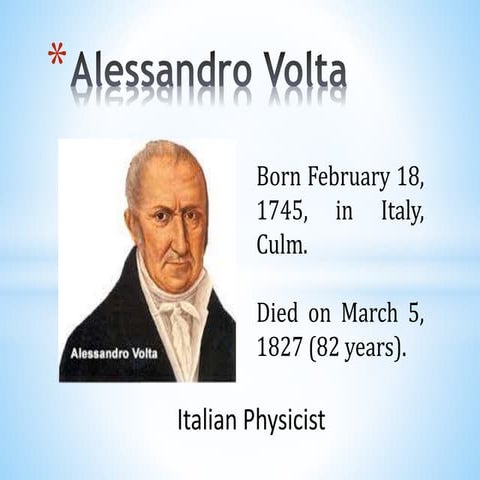 Alessandro Volta, by Miriam | PPTX