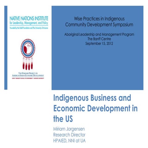 Indigenous Business and Economic Development in the US | PPTX