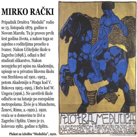 Mirko rački i tomislav krizman hrvatsko slikarstvo 1.pol.20 st. dio2 | PPTX