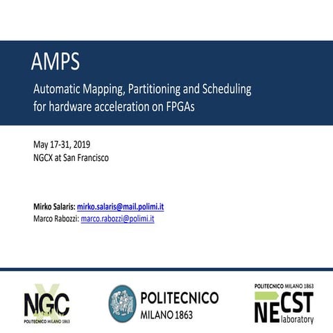 Automatic mapping, partitioning and scheduling for hardware acceleration on FPGAs | PPT