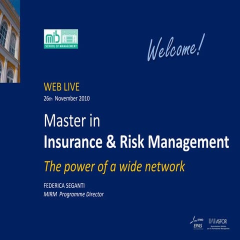 MASTER INSURANCE & RISK MANAGEMENT | PPTX