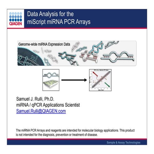 Mi rna data analysis 2013 | PPT