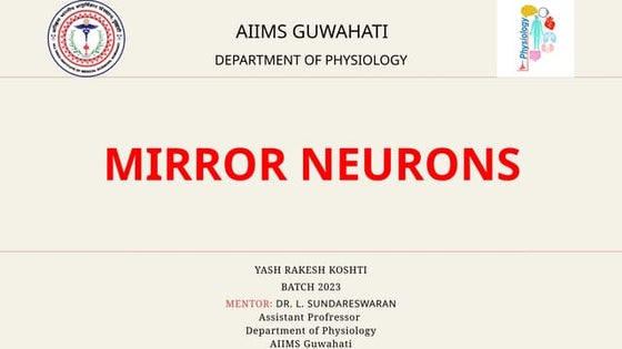 Mirror Neurons - A Key to Understanding Social Behaviour and Cognition | PDF