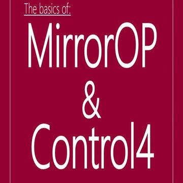 MirrorOp & Control4 | PPTX