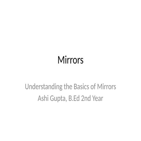 Types of mirrors | PPTX