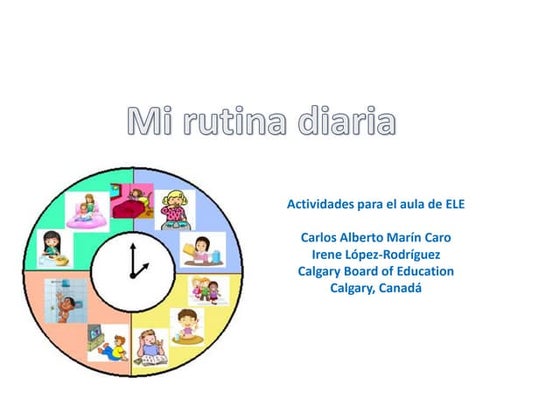 Mi Rutina Diaria Calendario Excellent De Rutinas Para